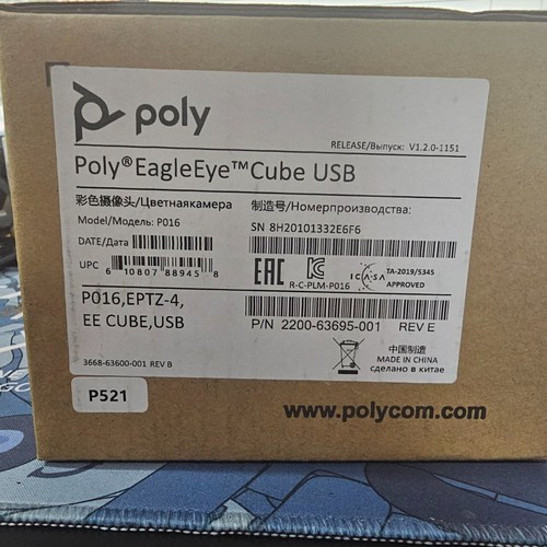 New Poly Hp P016 EagleEye Cube 4k USB 3.0 Tracking Conference Camera & USB Lead | eBay