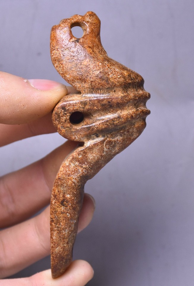 10CM Rare China Hongshan Culture Old Jade Animal Phoenix Bird Amulet ...