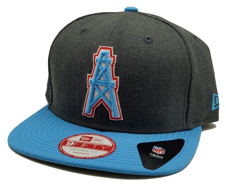 Tennessee Titans New Era 9Fifty Vintage Gray Oilers Light Blue Snapback ...