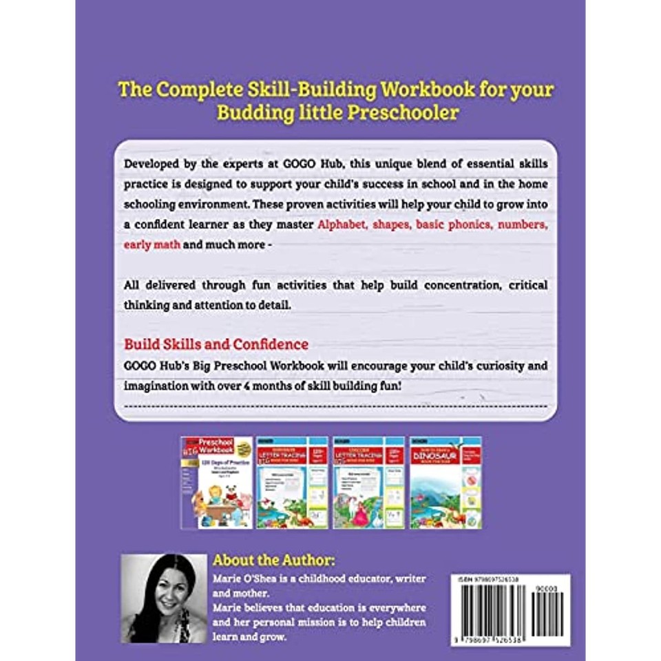 Big Preschool Workbook: Ages 2-5, 140+ Worksheets of PreK Learning ...