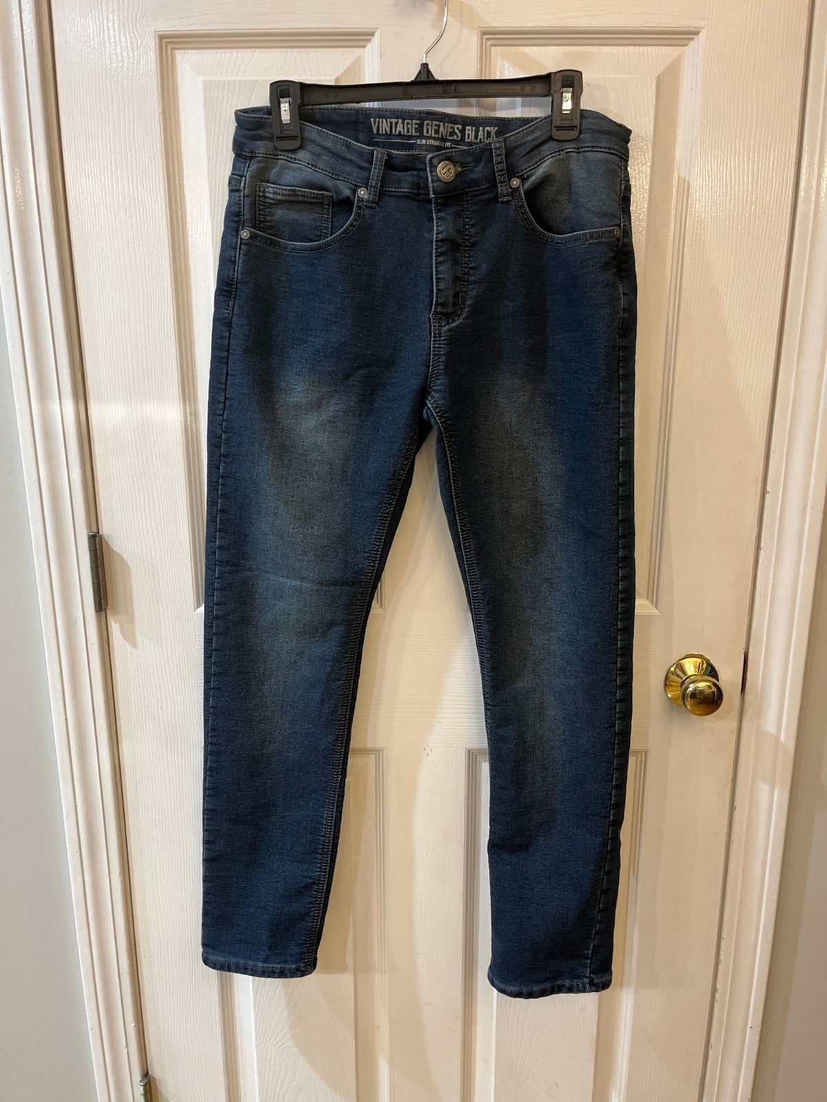 Vintage Genes Black Denim Blue Jeans Men’s 30/30 Slim… - Gem