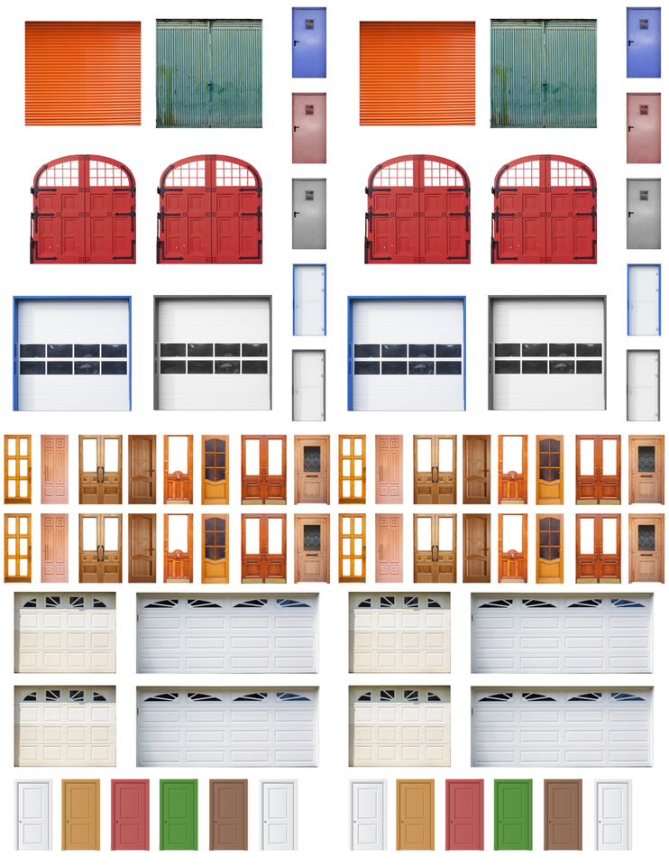 HO Scale Windows & Doors Model Train Scenery Sheets –5 8.5x11 | eBay