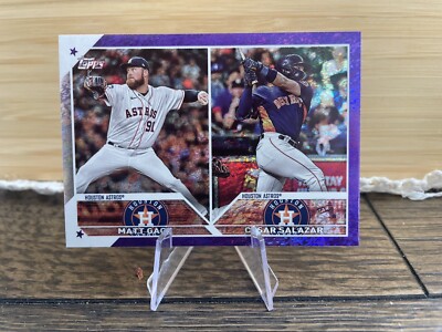 2023 Topps Update Houston Rookie Combos Purple /799 Matt Gage/ Cesar ...