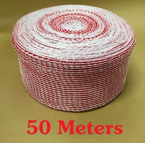 Trunet Meat Netting 200mm/48 Squares 50M Roast Red/White Super Plus ...