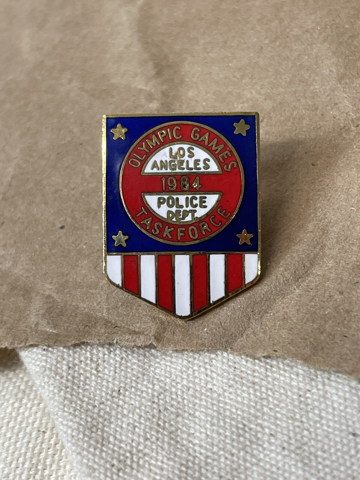 VINTAGE 1984 LOS ANGELES OLYMPIC GAMES LAPD TASK FORCE SHIELD ...