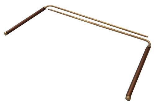 BRASS DOWSING RODS COPPER HANDLE DOWSER STICKS REIKI DIVINING PIVOT ...