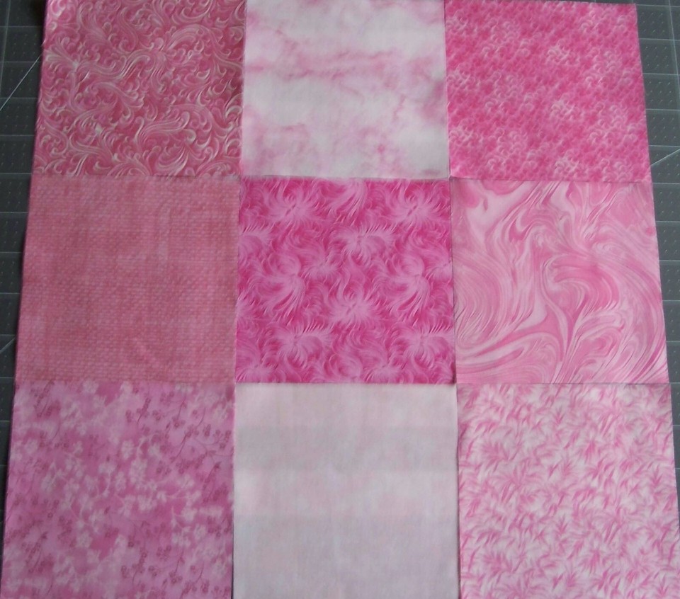 54 Pink Calico Fabric 5" Quilting Squares 100% Cotton Charm pack bundle ...