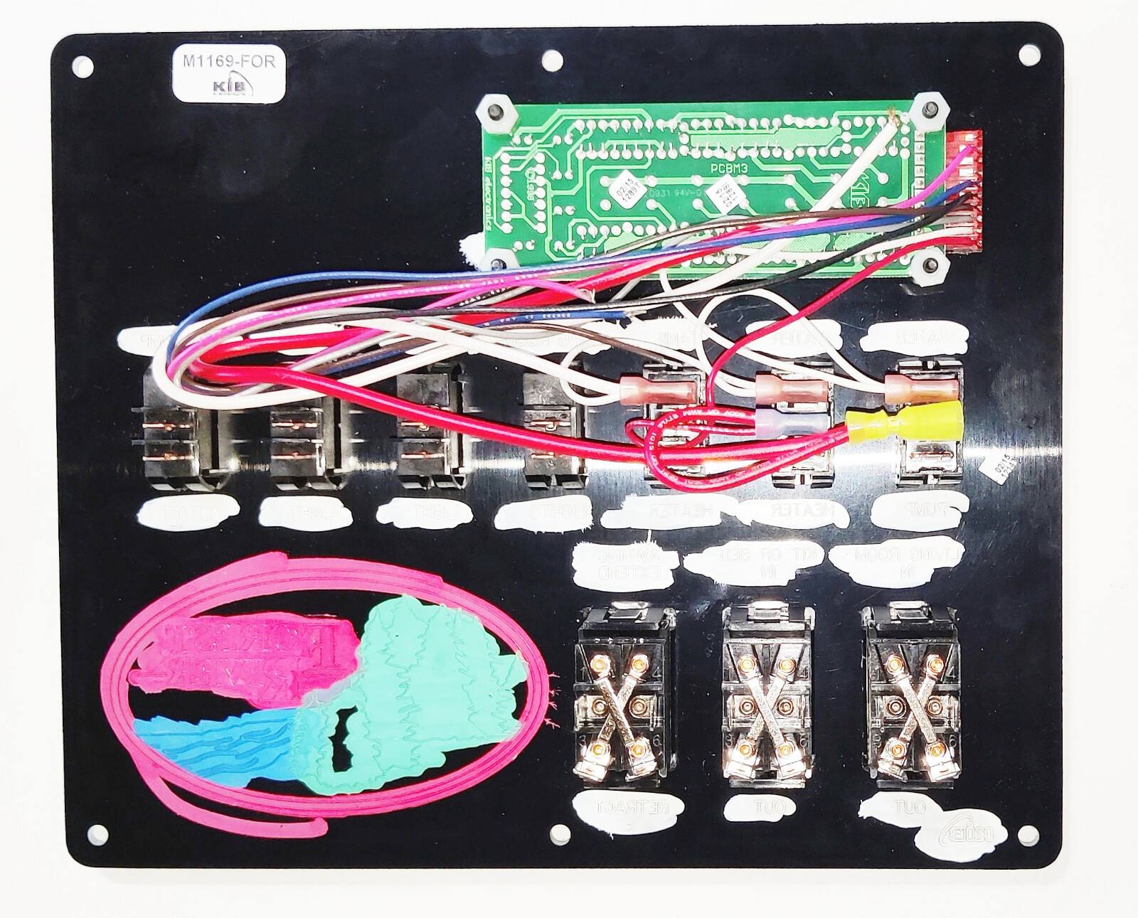 KiB Systems Monitor Panel w/ 3x Slide Outs 7x On/Off Switches M1169-FOR ...