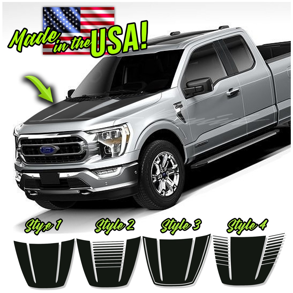 2015 Ford F 150 Rendering Ford F 150 Splatter Bed Decals (Pair)
