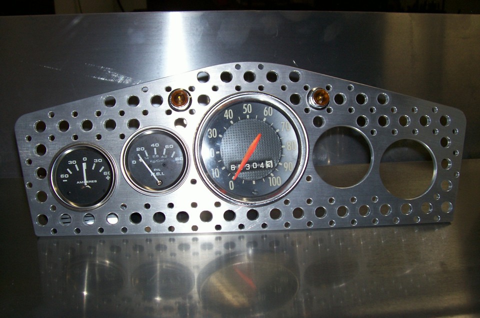 Speed Hole Bomber Aviator Dash Gauge Bezel Flat Aluminum Custom Hot Rod ...