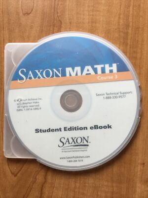 Saxon Math Course 3 - Student Edition, E-Book On CD-ROM | eBay