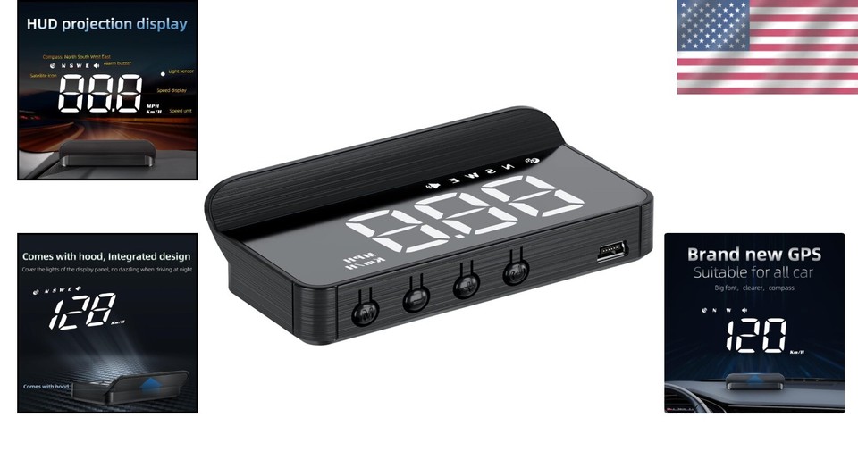 Multi-Function Car HUD Speedometer with Fatigue Warning - Safeguard ...