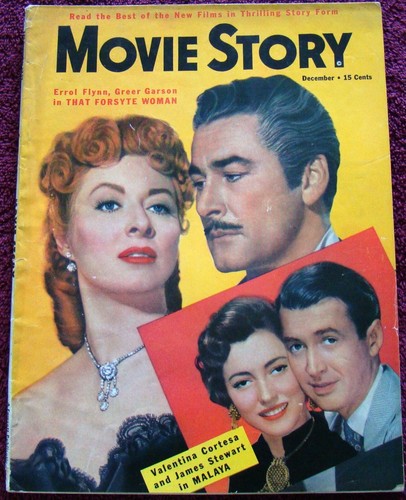 ERROL FLYNN COVER for Movie Story (12/49) John Wayne Jimmy Stewart ...