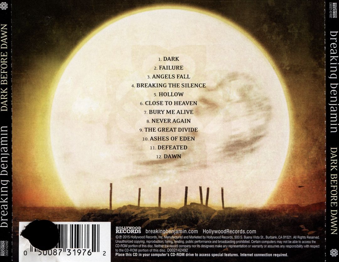 BREAKING BENJAMIN - DARK BEFORE DAWN [BONUS TRACK] NEW CD 50087319762 ...