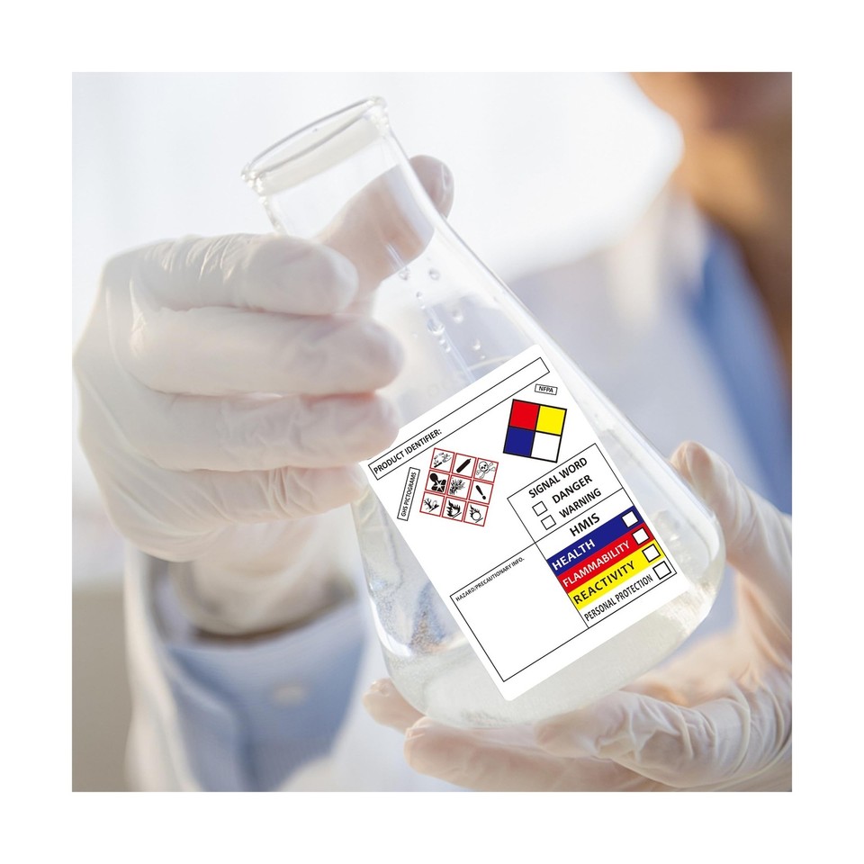 SDS OSHA Data Labels for Chemical Safety 3×4 Inch MSDS Stickers with ...