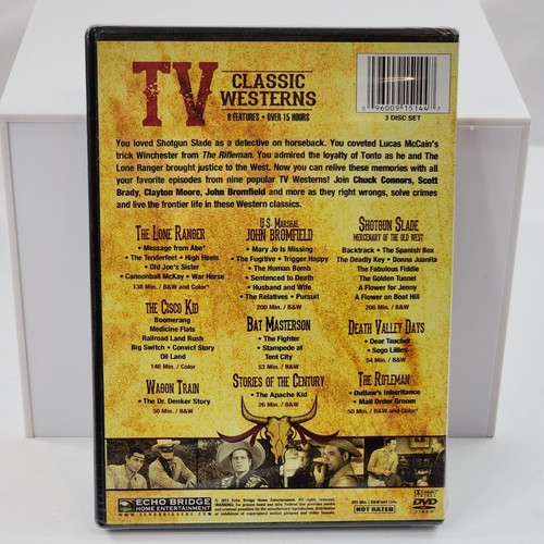 TV Classic Westerns DVD 15 Hours of Episodes 2013 Brand New Sealed Echo ...