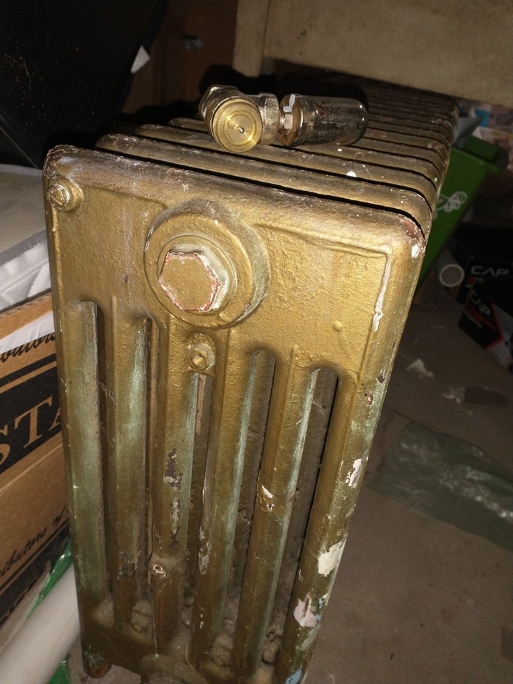 🔥Antique Vintage Cast Iron Hot Water Heater Radiator Great Condition No ...