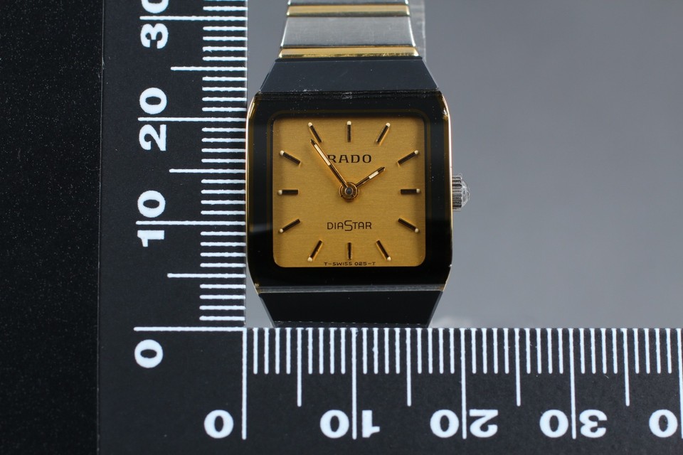 [Near MINT] RADO DIASTAR 204.0268.3 19mm Gold Dial Qz Women's Watch ...