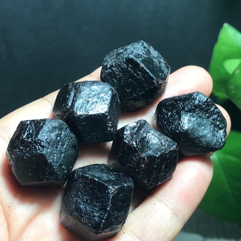 6Pcs 122g Natural Rare Garnet gemstone Crystal Rough Mineral Specimen ...