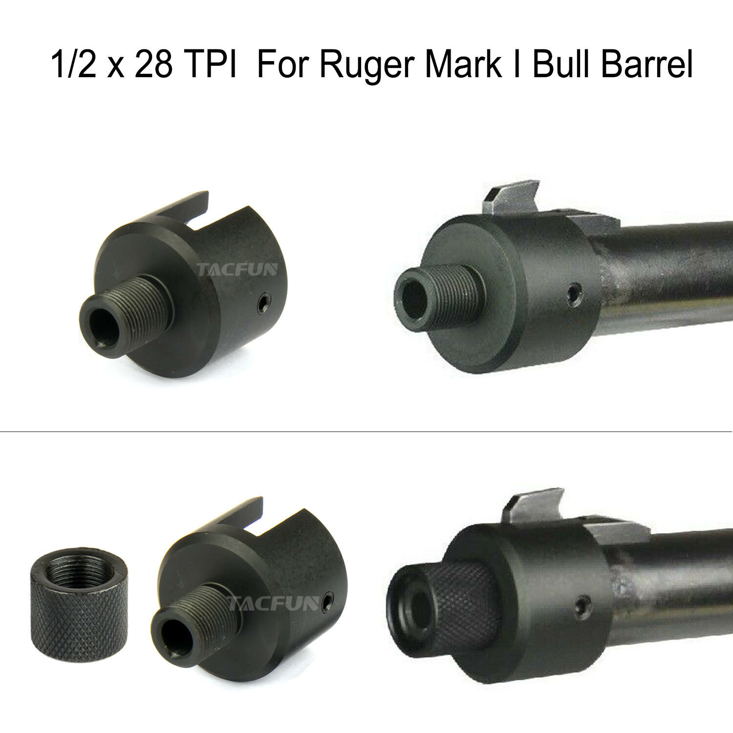 Ruger .22 Mark 1,2,3 Bull Adapter 1/2x28 TPI | eBay