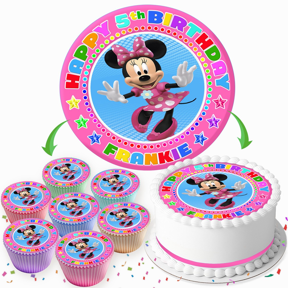 Minnie Mouse Edible Cupcake Decorations