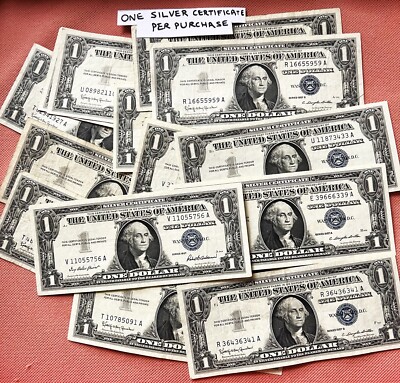 $1 SILVER CERTIFICATE UNCIRCULATED DOLLAR RARE OLD MONEY (1 PURCHASE ...