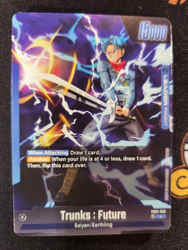 EXACT CARD PICTURED Trunks Future FB01-036 Leader Dragon Ball Fusion ...