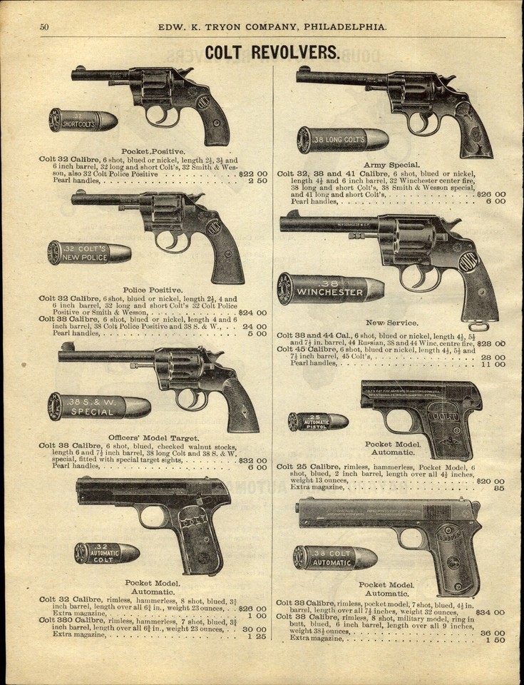 1910 PAPER AD Bayard Baby Automatic Pistol .32 Cal Colt Pocket Positive ...
