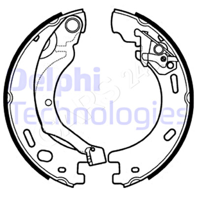 DELPHI Parking Brake Shoe Set For LAND ROVER Range Rover Sport 05-13 ...