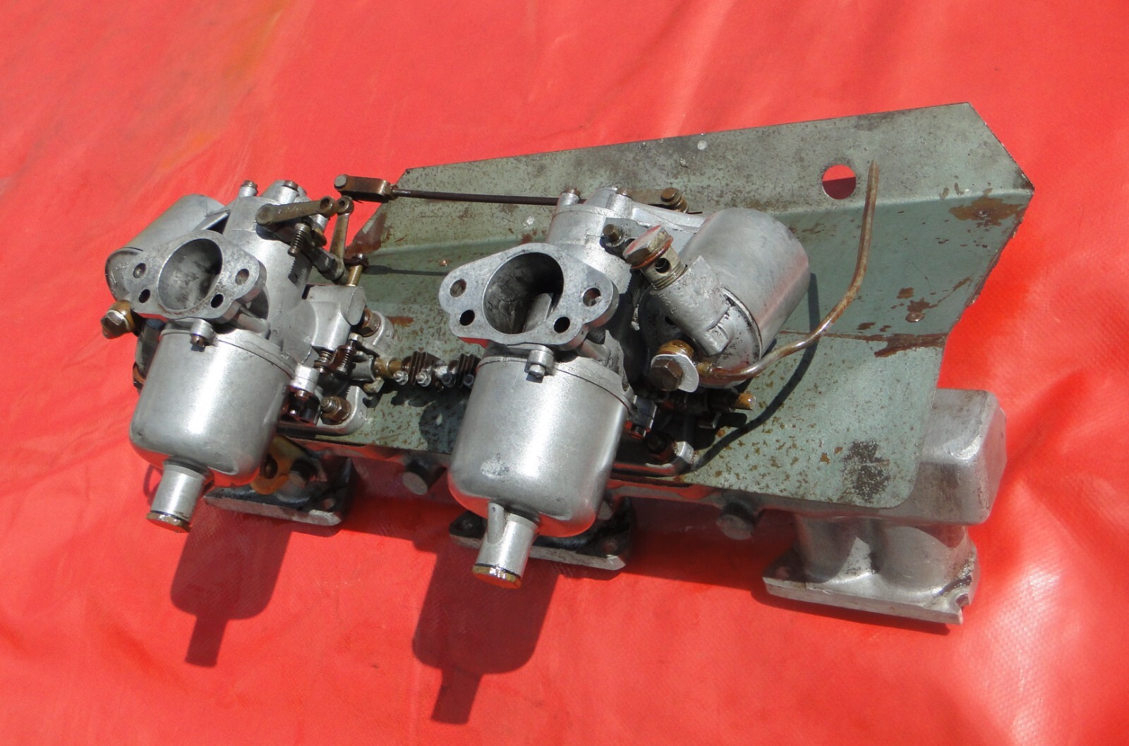 Austin Healey BN6 SU HD6 Dual Carbs Heat Sheild Inlet Manifold Take-off ...