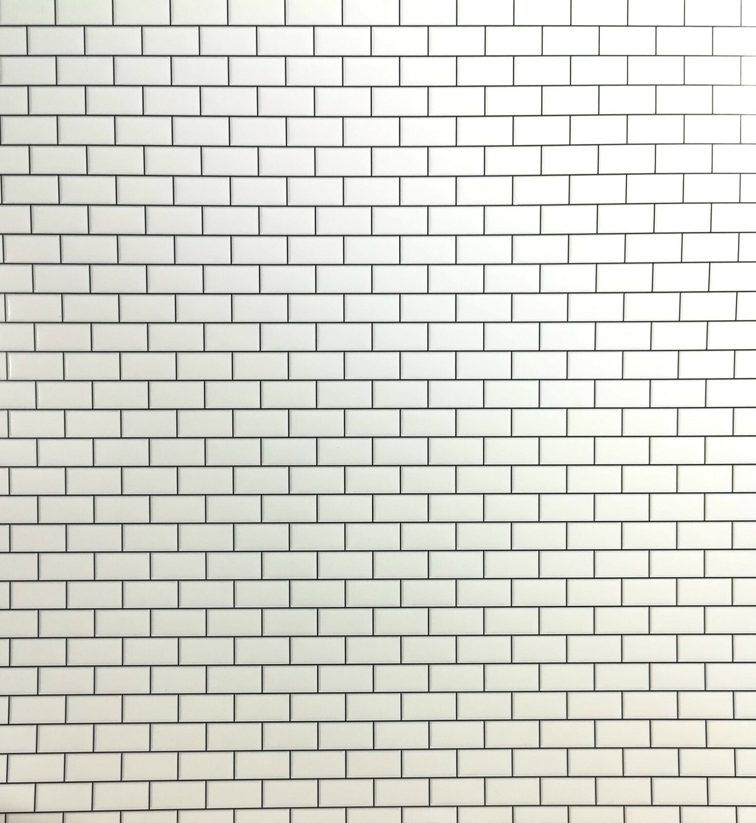 Miniature Subway Metro Tile White Embossed Glossy Paper 1:12 Scale Dark ...
