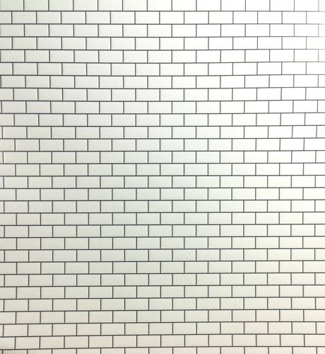 Miniature Subway Metro Tile White Embossed Glossy Paper 1:12 Scale Dark ...