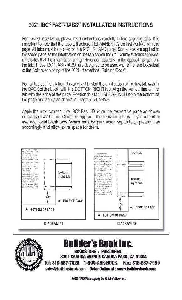 2021 International Building Code (IBC) Fast Tabs | eBay