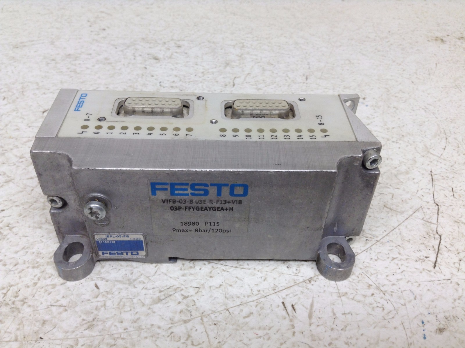 Festo VIFB-03-B 03E-R-F13+VIB 03P-FFYGEAYGEA+H IEPL-03-FB VIFB-03-B03E ...