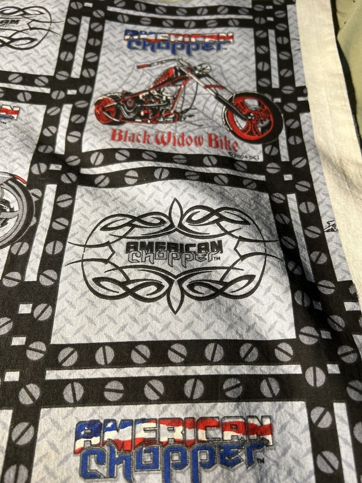 NEW!! DIFFERENT AMERICAN CHOPPERS MOTORCYCLES FABRIC-20.5" L X 44" W | eBay