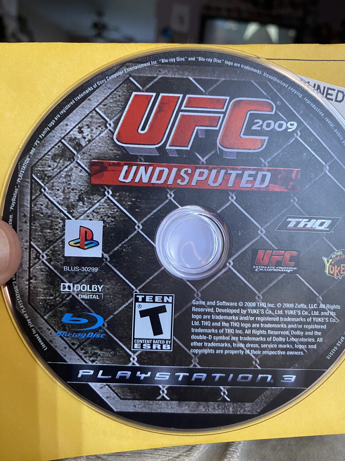 UFC Undisputed 2009 (Sony PlayStation 3, 2009) DISC ONLY!! 752919990490 ...