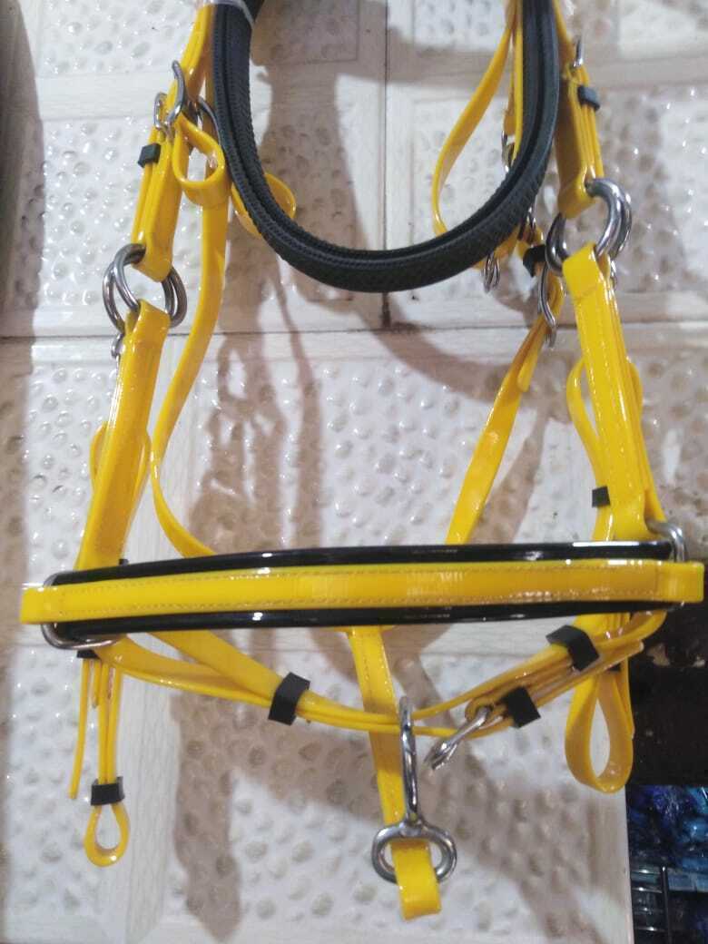 Endurance bridle With Reins And Breastplate - Yellow Full Genuine PVC ...