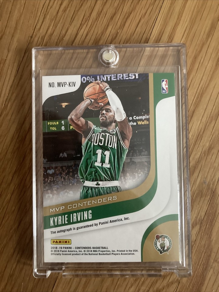 18-19 Panini Contenders MVP Kyrie Irving Auto Celtics Mavs Autograph ...