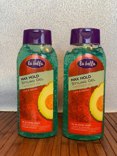 La Bella Max Hold Styling Gel + Avocado Oil, 22 oz /624 g each - 2 ...