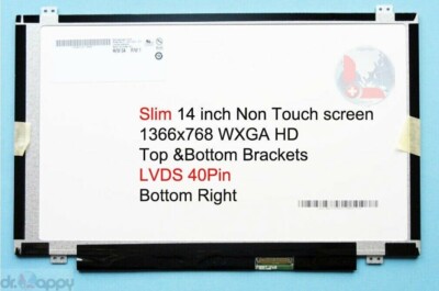 14" HD LCD Screen for HP EliteBook Folio 9480m 9470m 9470 240 G3 763566 ...