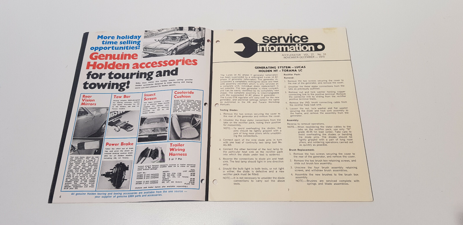 Holden 1970 Nov/Dec Accelerator magazine Vol 27 No 10 second hand | eBay