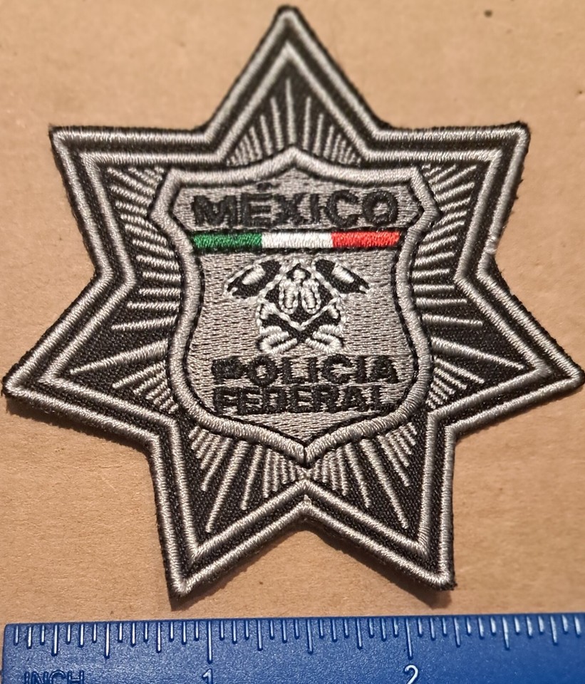 Mexico Policia Federal Iron on patch 3 ct. | eBay