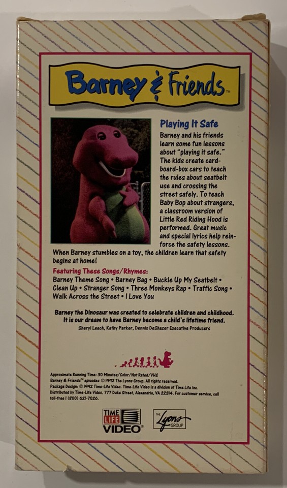 Vintage VHS Tape: 1992 Barney & Friends - Playing it Safe - Time Life ...