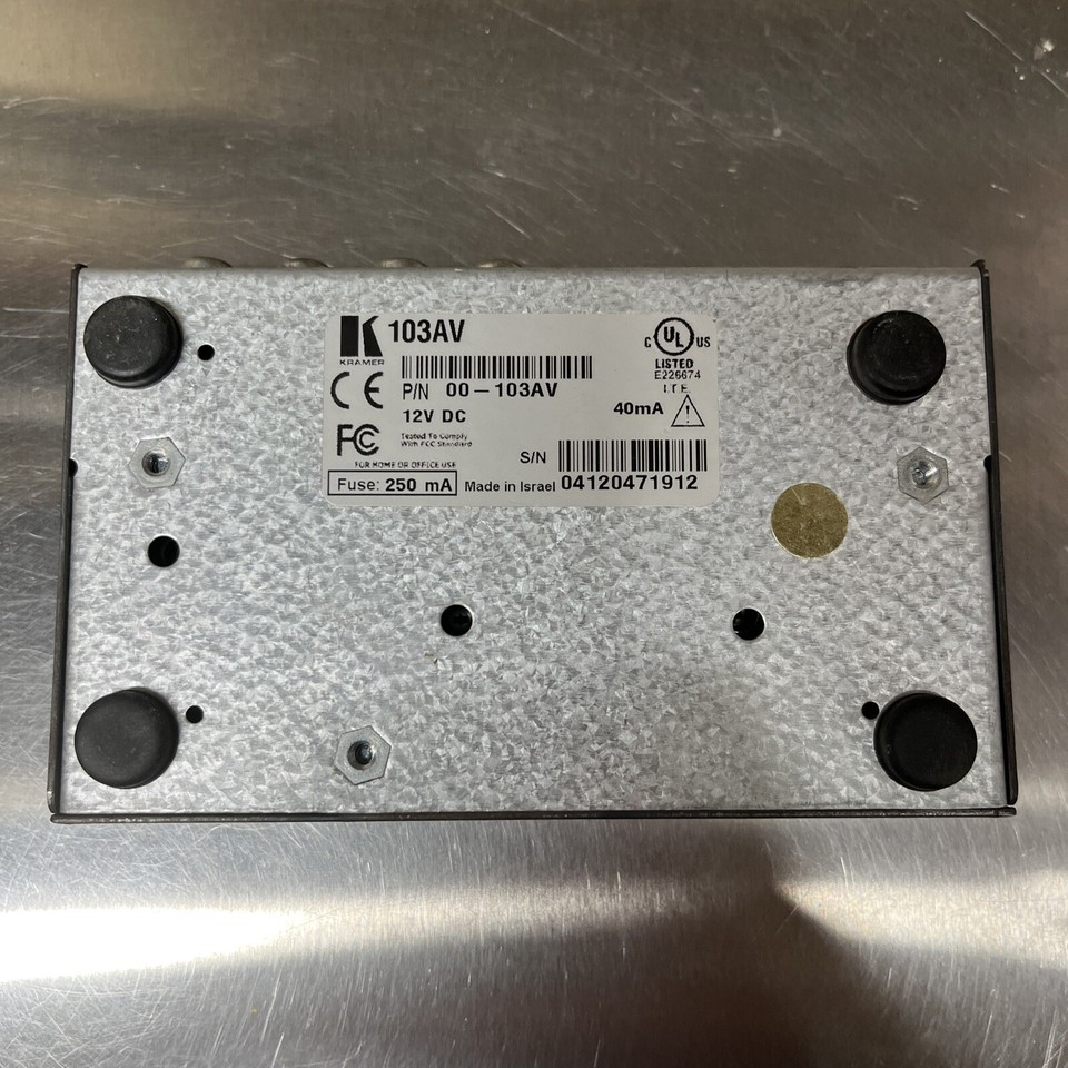 EUC Kramer Tools 103AV 1:3 Composite Video & Stereo Audio Distribution ...