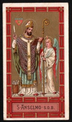 Holy card antique de San Anselmo andachtsbild santino image pieuse ...