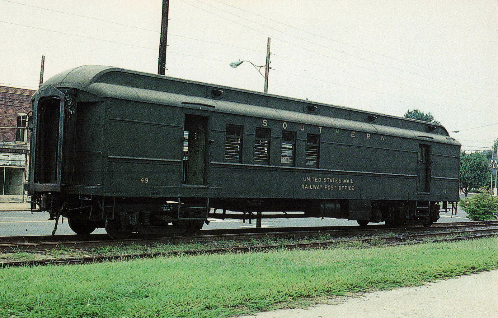Postcard Train Southern Railway Post Office Car 49 RPO American Car ...
