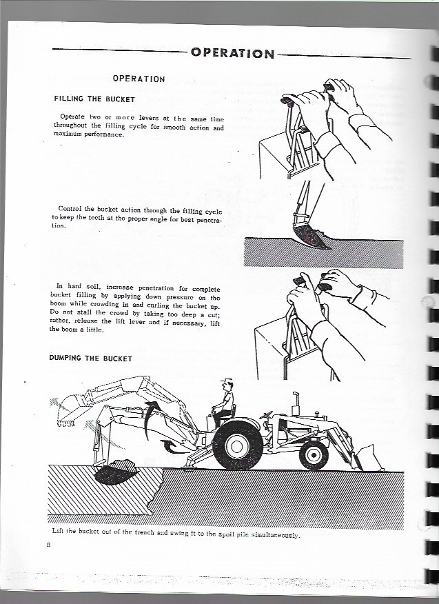 Ford 755 750 753 Backhoe Owners Operators Manual Attachment | eBay