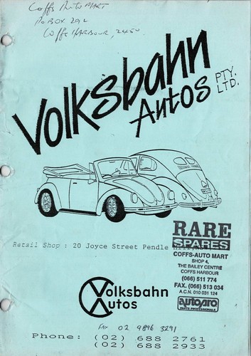 VW "Volksbahn Autos ,35 pages (A4) of GENUINE VW part numbers . | eBay
