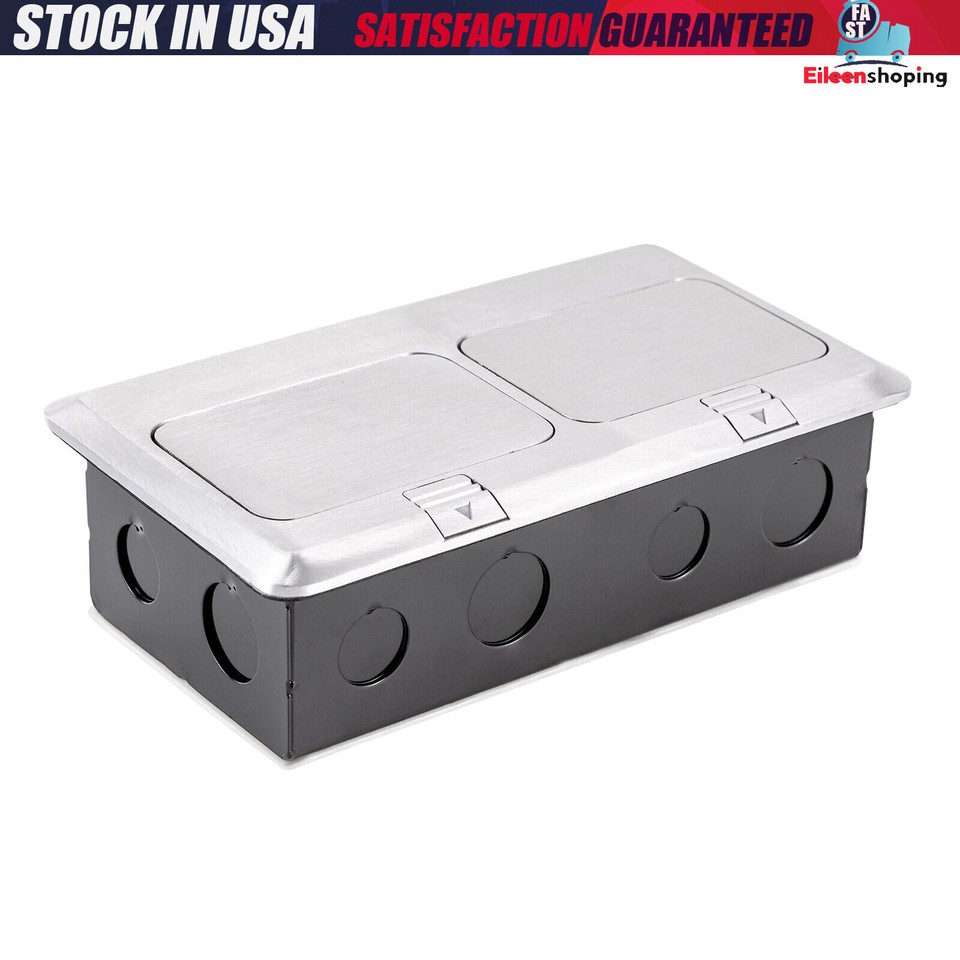Floor Electrical Outlet Dual Pop Up Floor Outlet Box Multiple Sockets ...