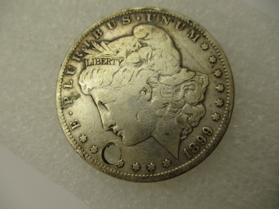 US Coin 1899 S Morgan Silver Dollar,holed, NO RESERVE! lot 25E | eBay